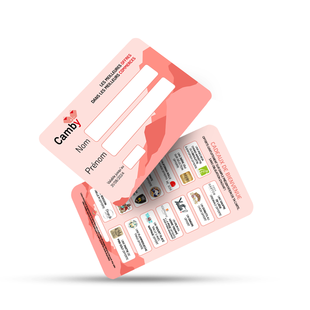 Offres 25/26 - Carte Camby Chambery